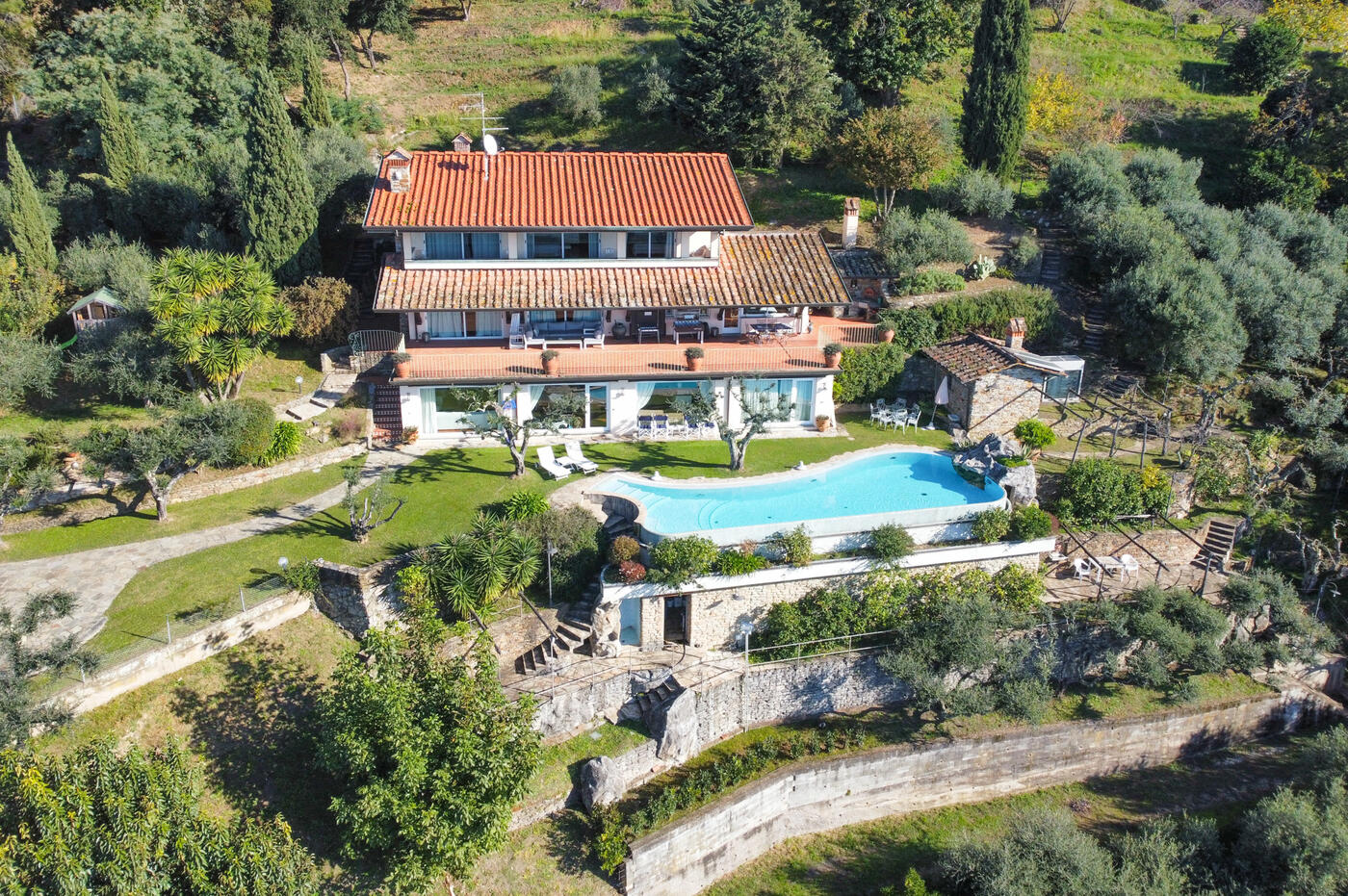 Luxurious sea view estate with swimming pool and outbuilding for sale ...